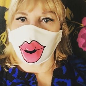 Accessories | New No Lipstick No Problem Fashion Lip Face Mask | Poshmark